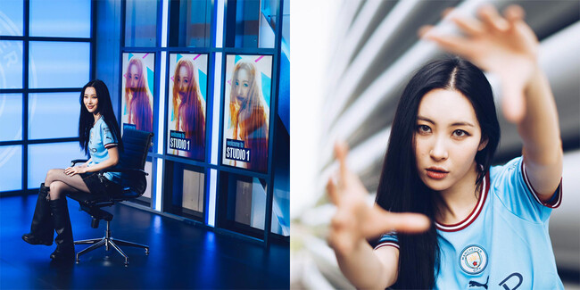 ‘K-POP 스타’ 선미, 맨시티 옷피셜...‘KDB’ 등번호 17번 착용