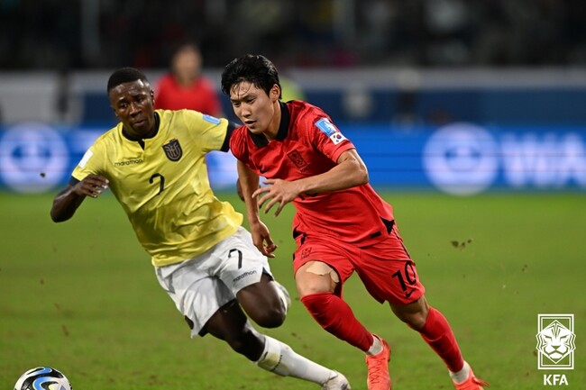 에콰도르전 ‘1G 1AS’ 배준호, “미안해서 열심히 뛰려고 했는데 잘 풀렸다”