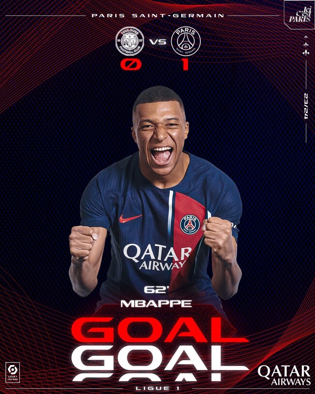 [ligue1.review] 음바페 돌아와도 못 이겼다...'음바페 PK 선제골→PK 헌납 후 실점' PSG, 툴루즈와 1-1 무→이강인은 50분 소화