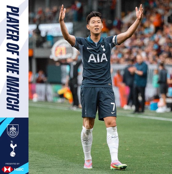 [epl.told] 완벽 적중한 'SON톱'! 신입생들 시너지 기대...'손흥민 해트트릭' 토트넘, 번리 5-2 제압→3연승+2위 도약