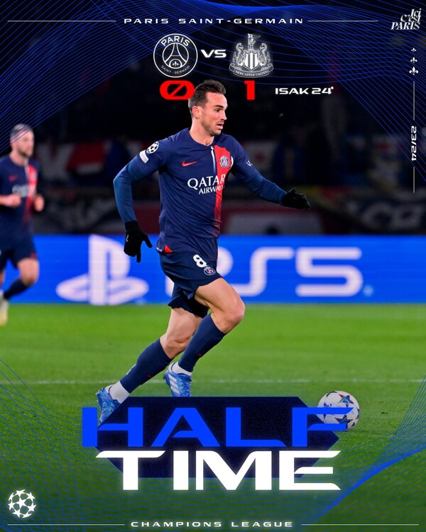 [ucl.review] 음바페 극장 PK골, PSG 살렸다…PSG, 뉴캐슬과 1-1 무, 이강인 82분