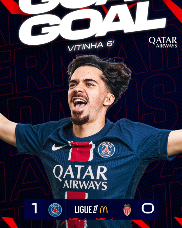 [ligue1.review] '이강인 27분+1050억 흐비차 데뷔골' PSG, 모나코에 4-1 대승...리그 21연속 무패!